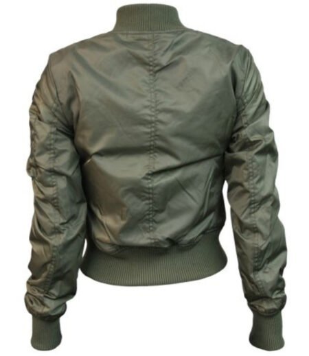 Top Gun MA-1 Nylon Green Bomber Jacket - The Film Jacket